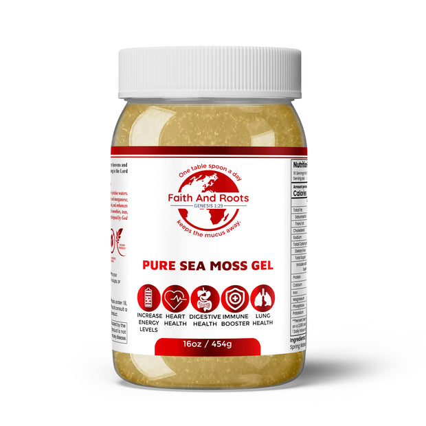 Pure Sea Moss Gel 16oz - Wildcrafted & Unflavored | Faith And Roots