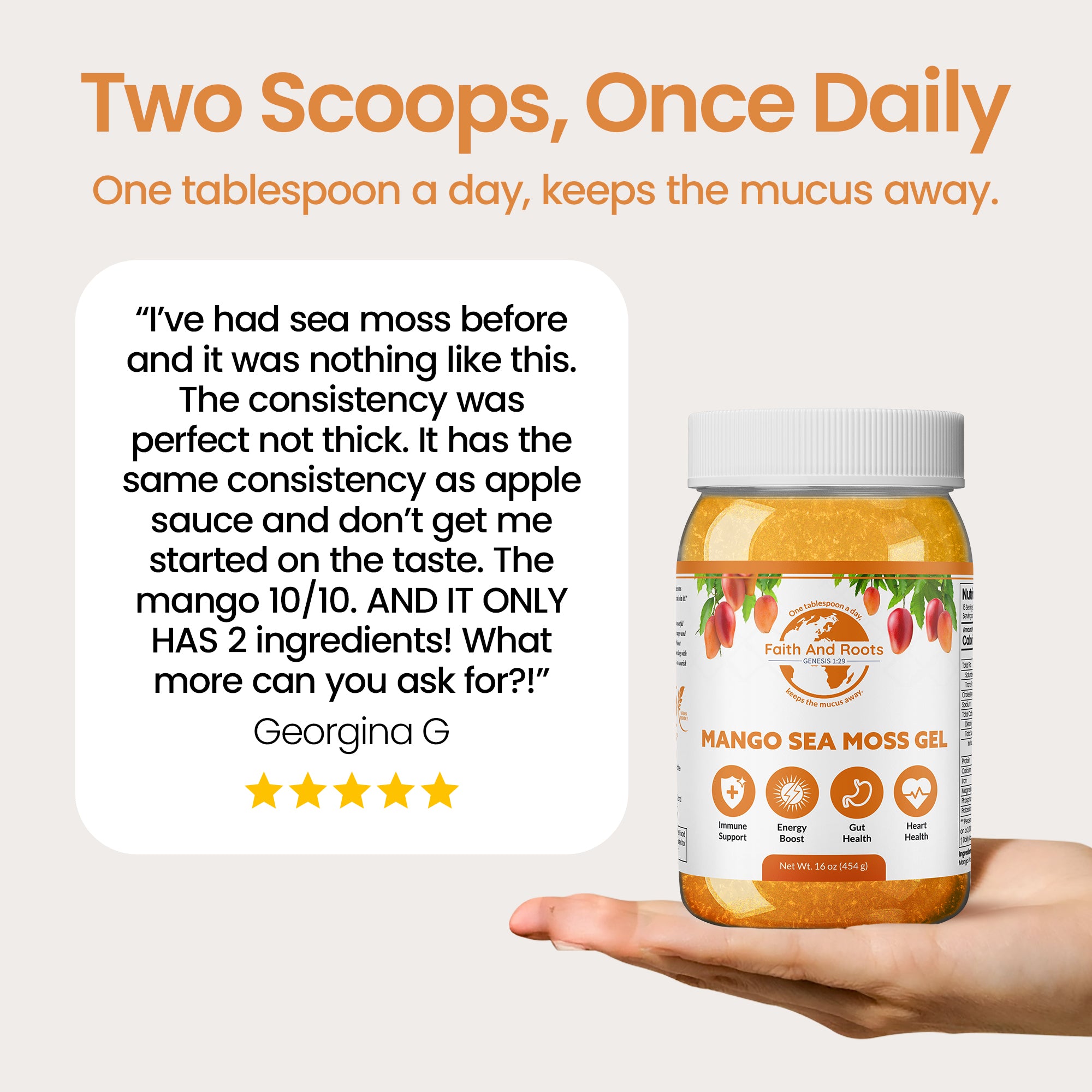 Mango Sea Moss Gel 16oz - Premium Wildcrafted | Faith And Roots